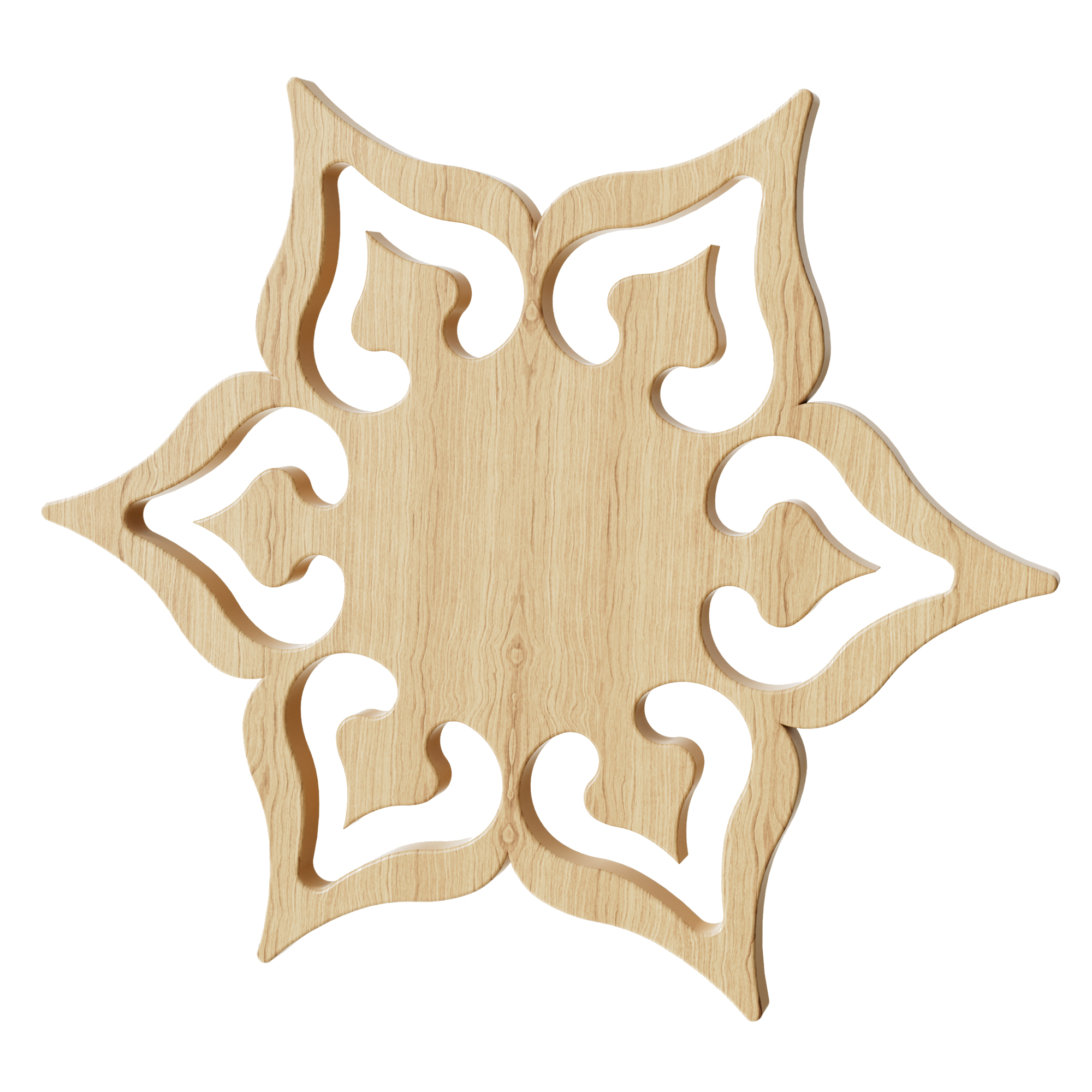 110mm Oak Veneer Star - Jali