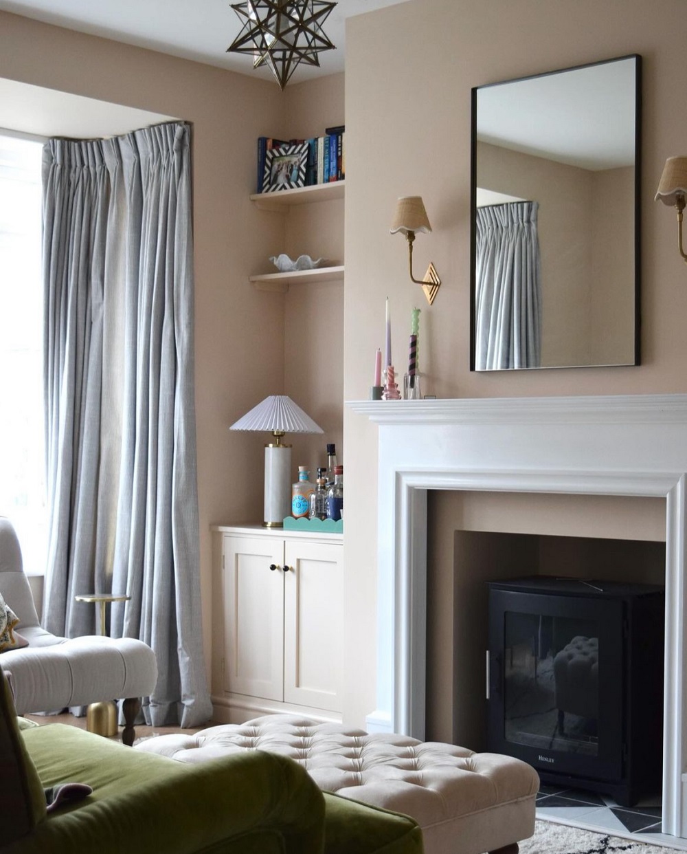 Fitted Alcove Cupboard with Alcove Shelving - Jali Gallery