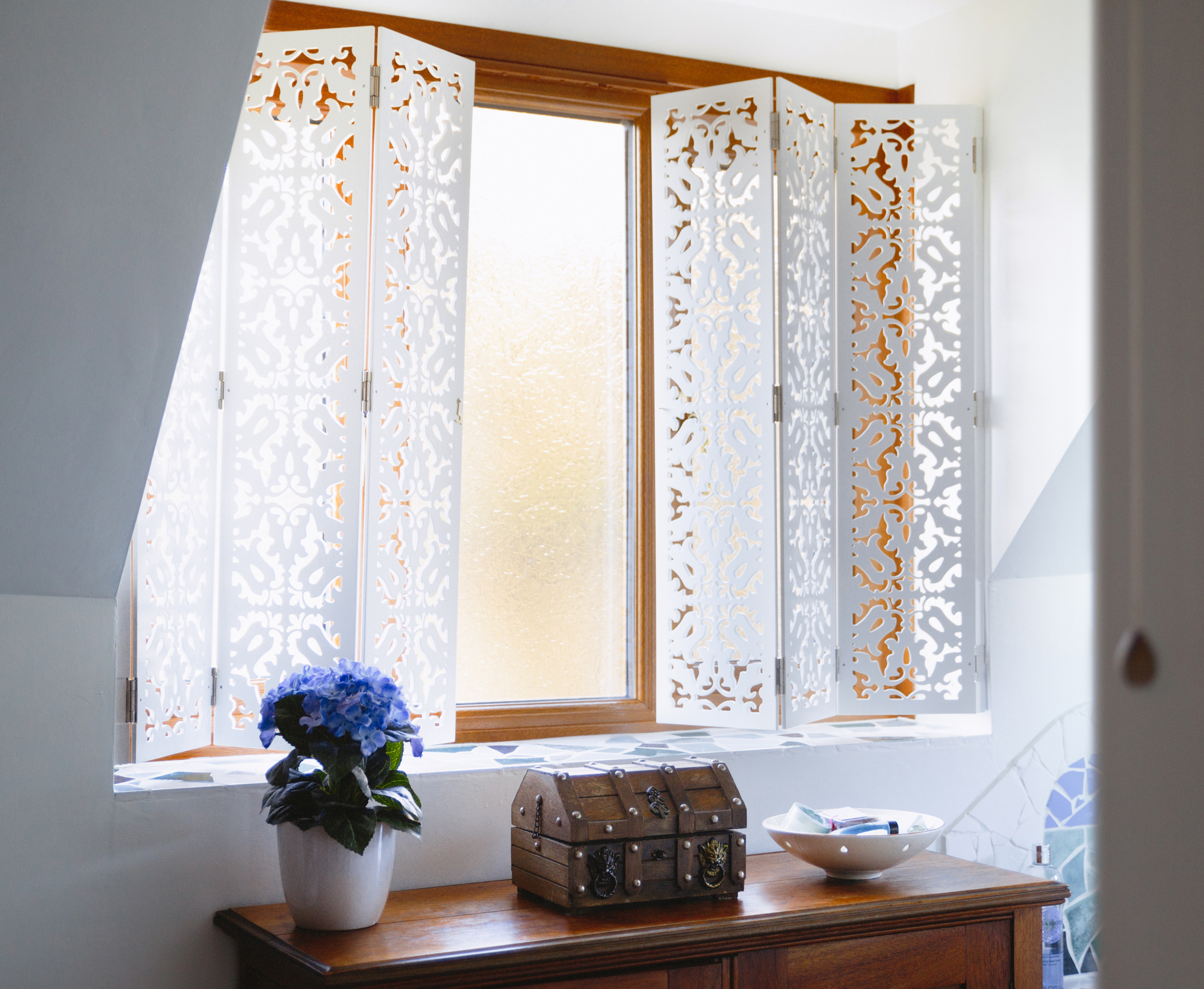 Decorative Shutters At Window - Jali Gallery