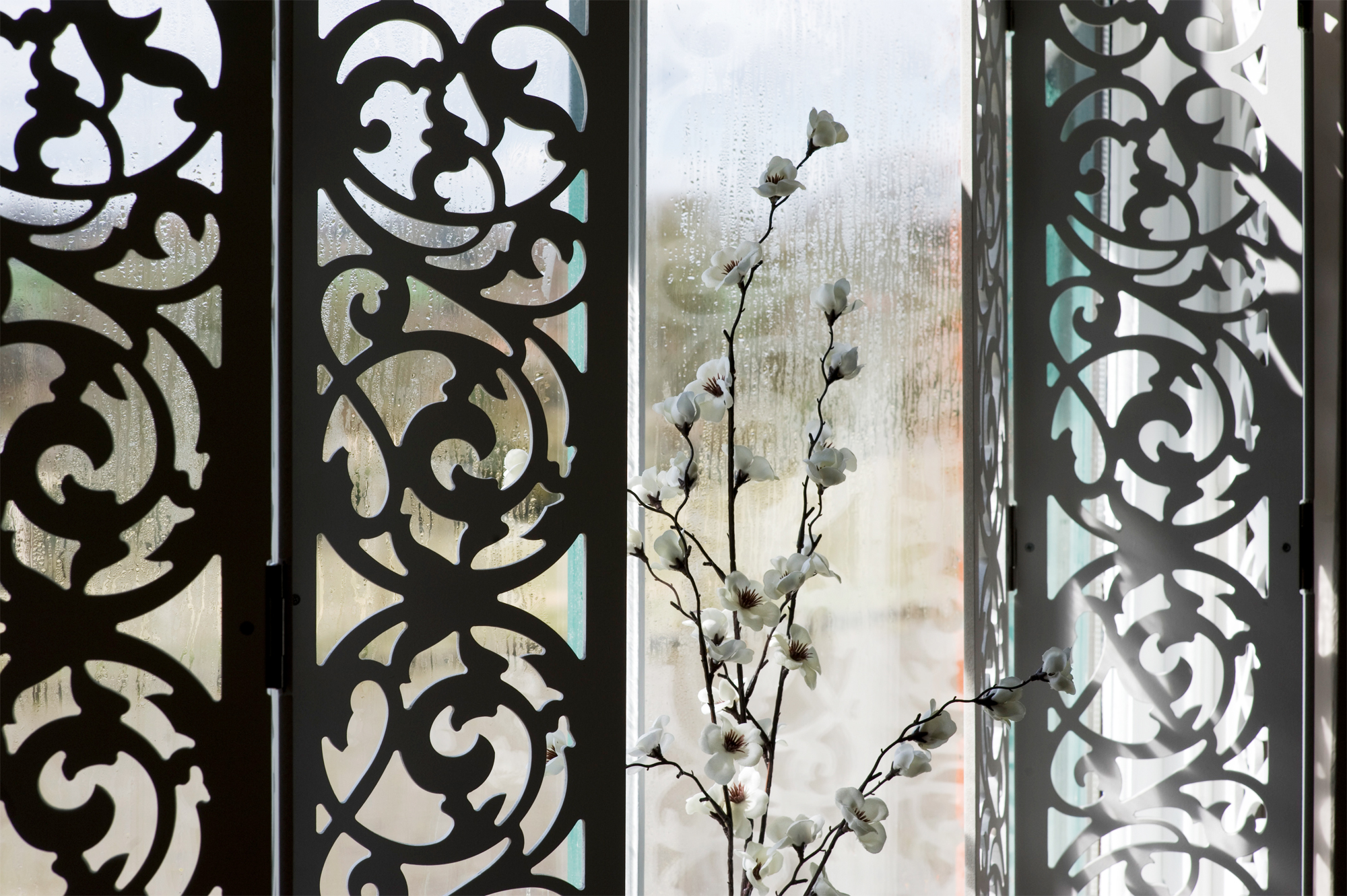 Black Decorative Shutters - Jali Gallery