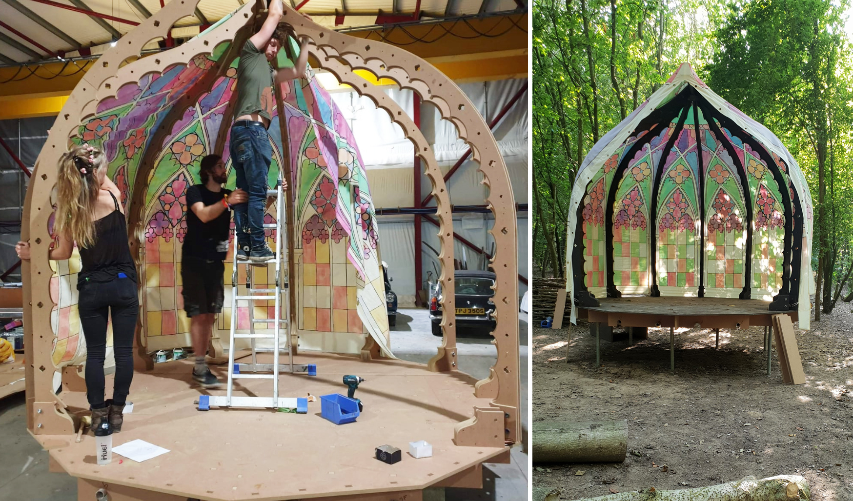 Chapel Stage Assembly For Foundtown Festival - Jali Gallery
